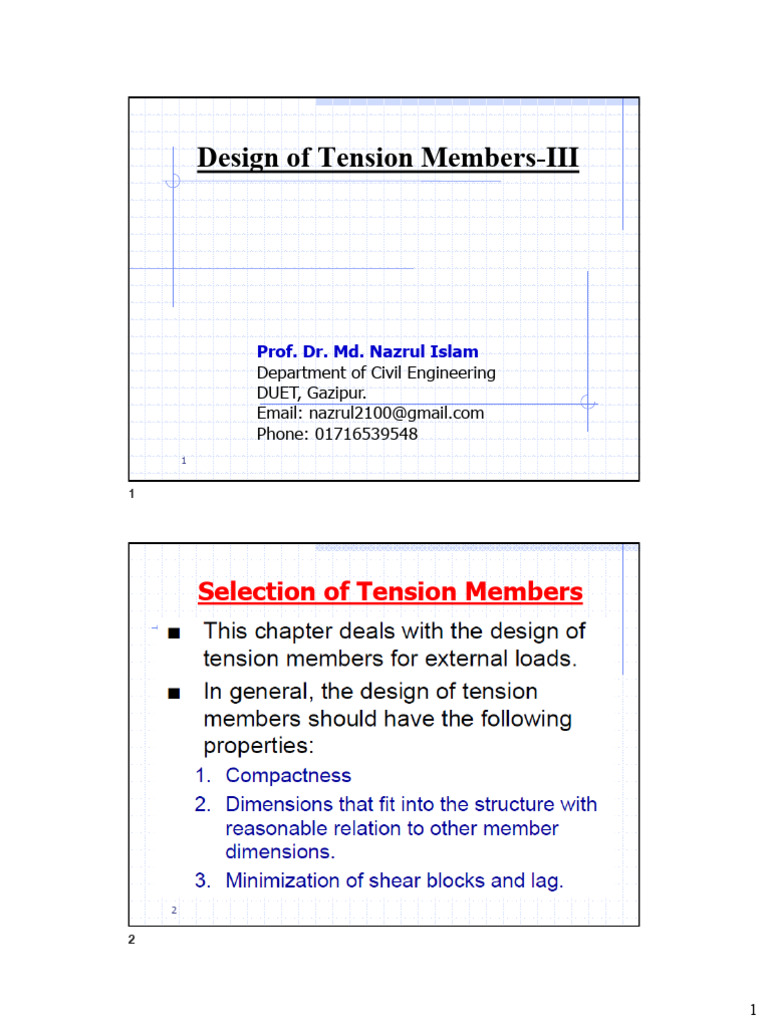 Tension Member Design Guide | PDF