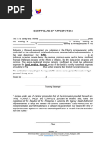 Certificate of Attestation Editable Form | PDF