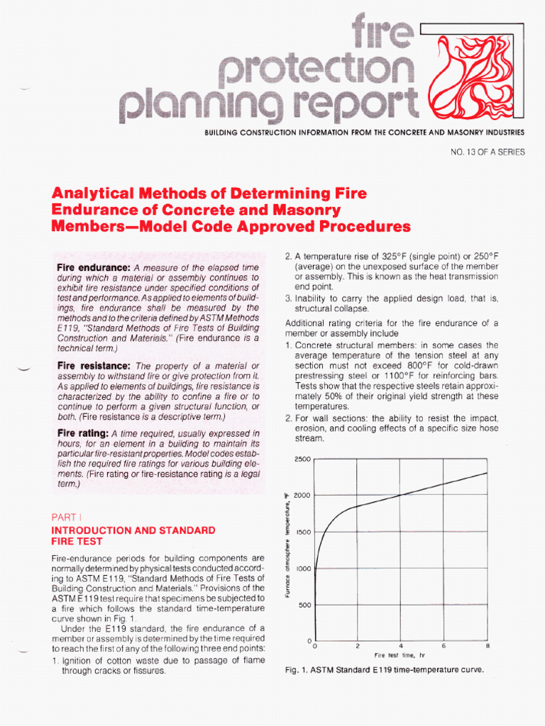 Fire Resistance of Concrete and Masonry | PDF | Concrete | Plaster