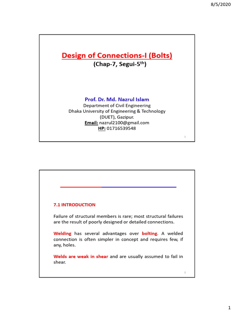 Bolted Shear Connection Design Guide | PDF | Screw | Strength Of Materials