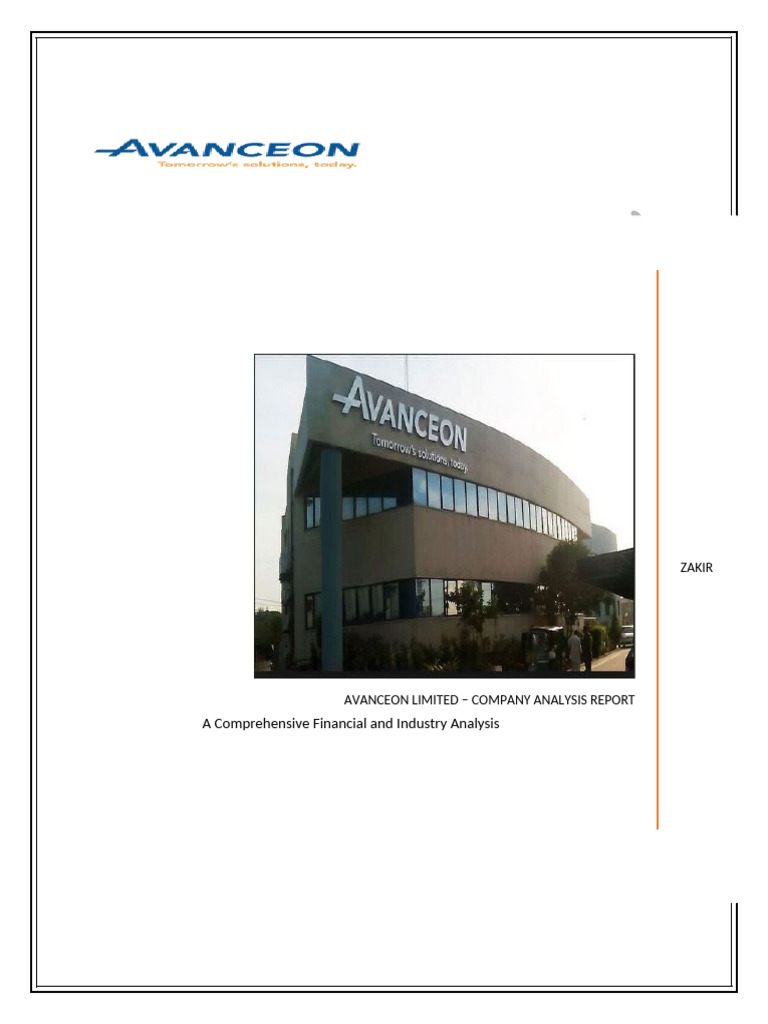Avanceon Limited: Company Analysis Report | PDF | Taxes | Automation