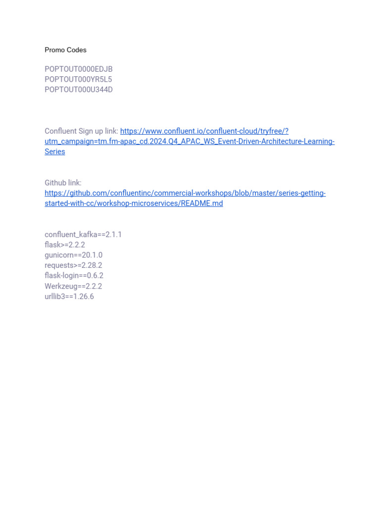 Confluent Workshop 1 | PDF