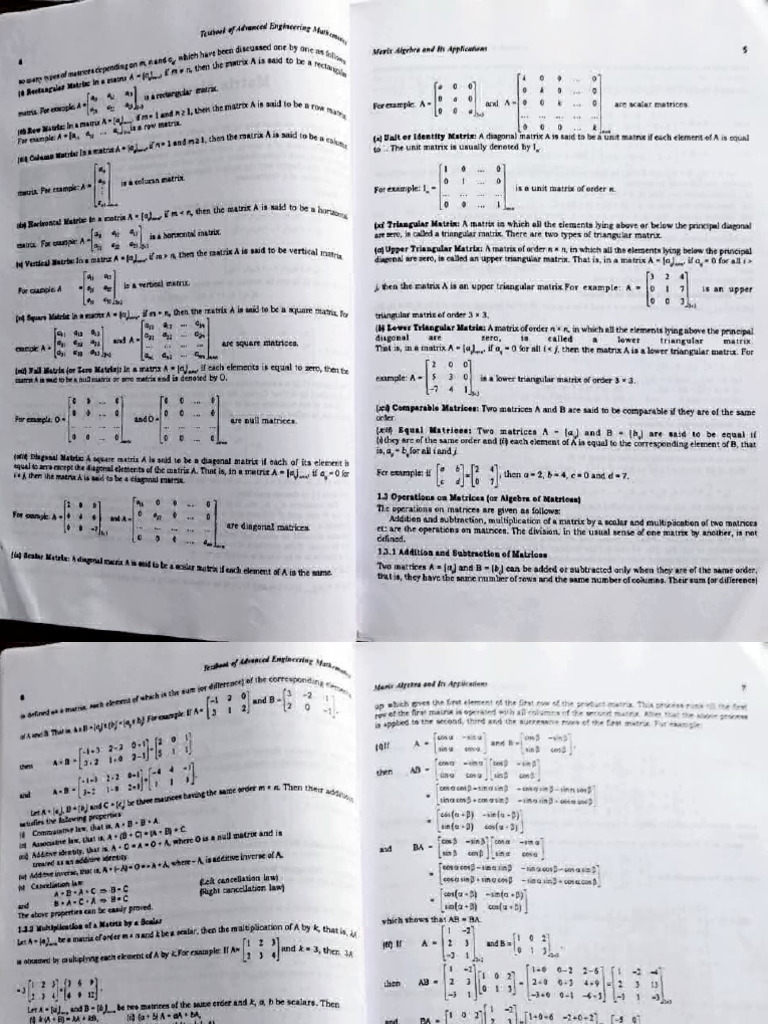 Eng Maths Unit 2 (Part-1) | PDF | Mathematical Objects | Algebra