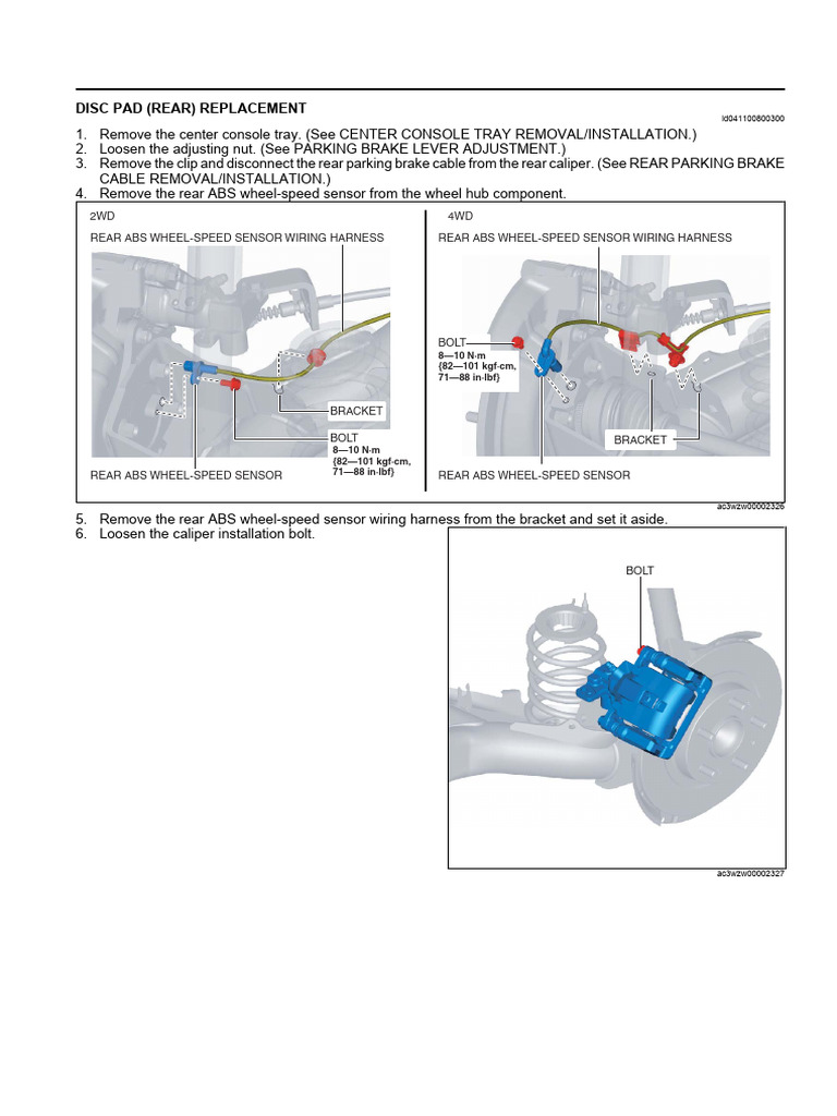Rear Disc Pad Replacement Guide | PDF | Brake | Vehicle Parts