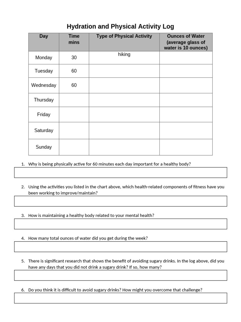 Hydration and Physical Activi | PDF