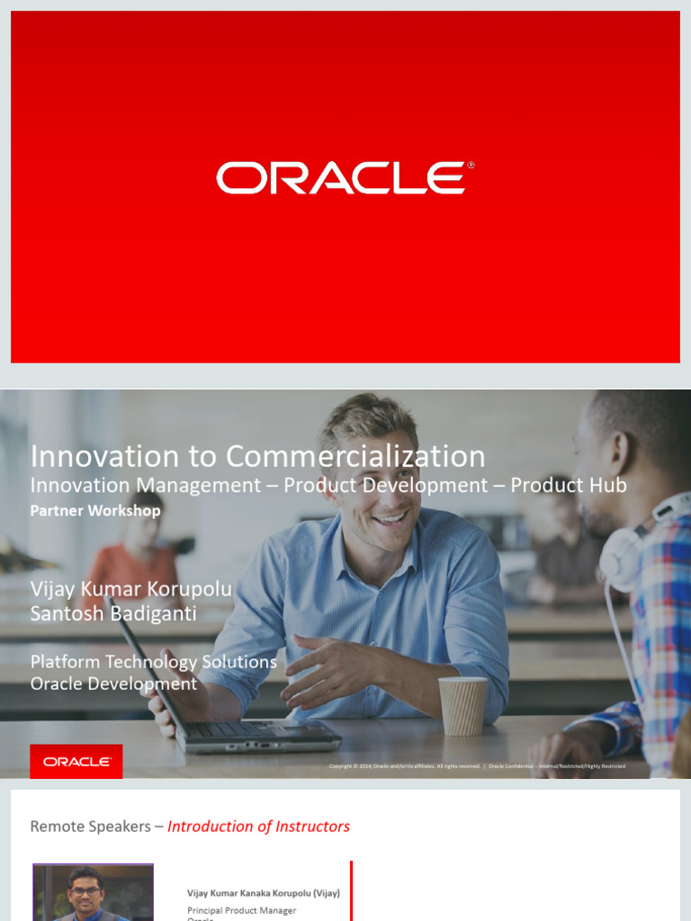 Oracle Innovation Workshop Overview | PDF
