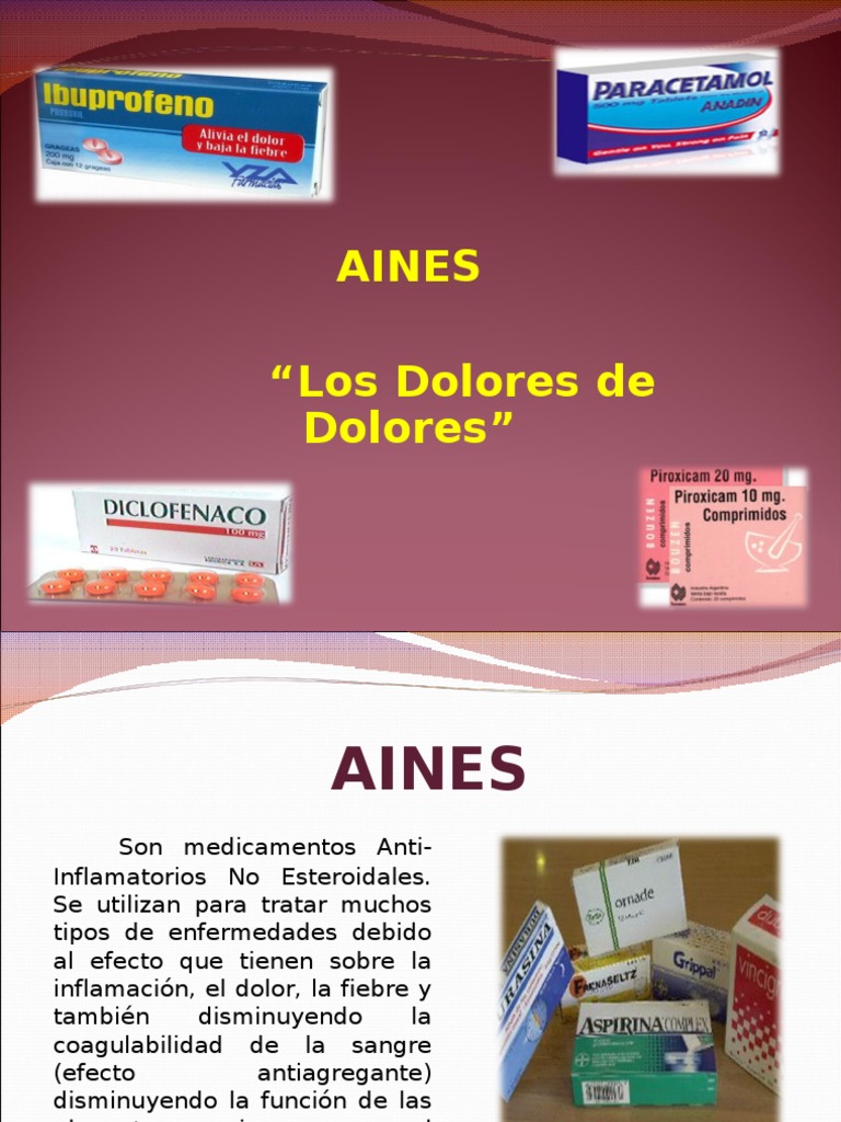 Clasificación y usos de los AINES | PDF | Droga anti-inflamatoria libre ...