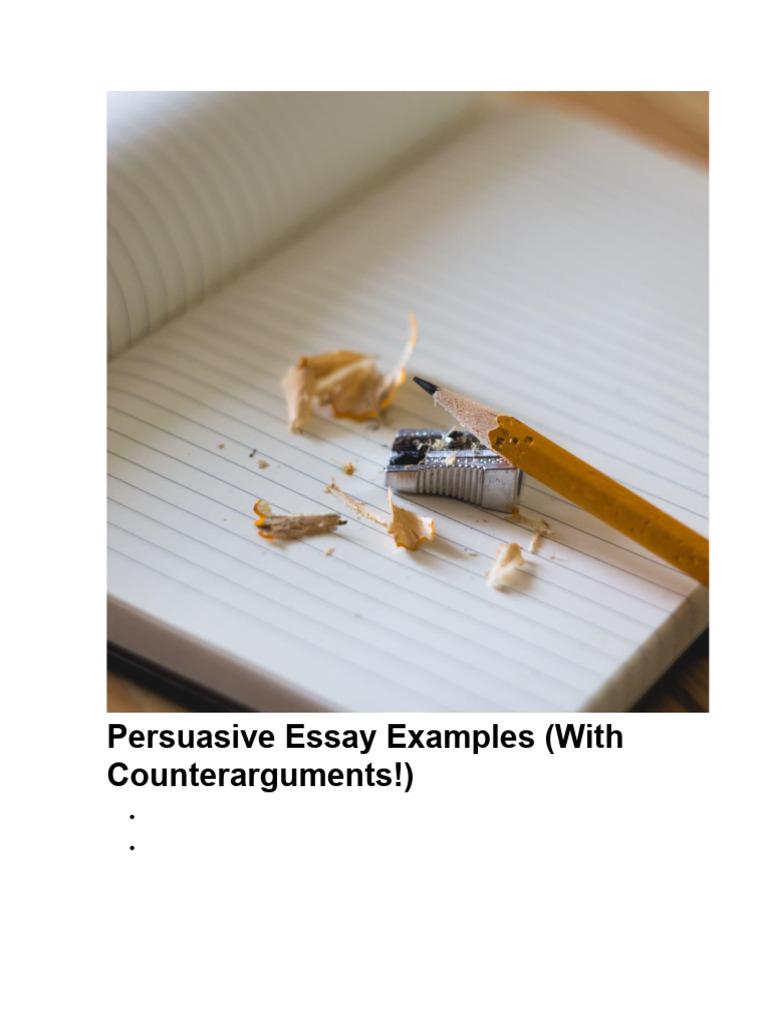 Persuasive Essay With Counterarguments | PDF | Essays
