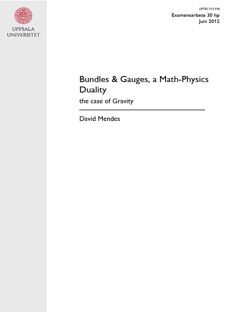 Gravity and Gauge Theory Unification | PDF | Gauge Theory | Manifold