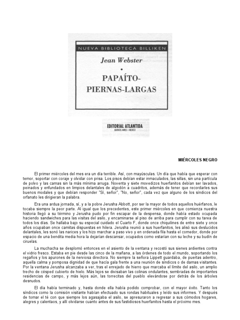 Papaito Piernas Largas - Jean Webster | PDF | Hannibal