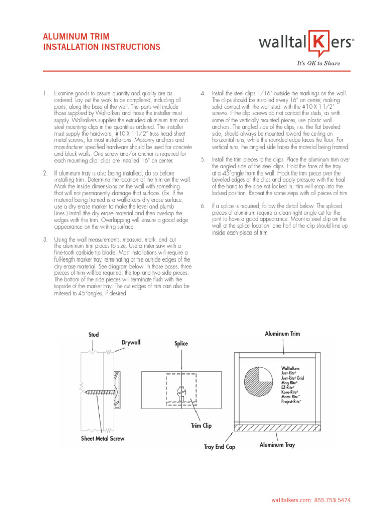 Aluminum Trim Installation Guide | PDF | Wall | Building Engineering