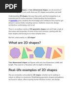 Real-Life Examples of 2D Shapes | PDF