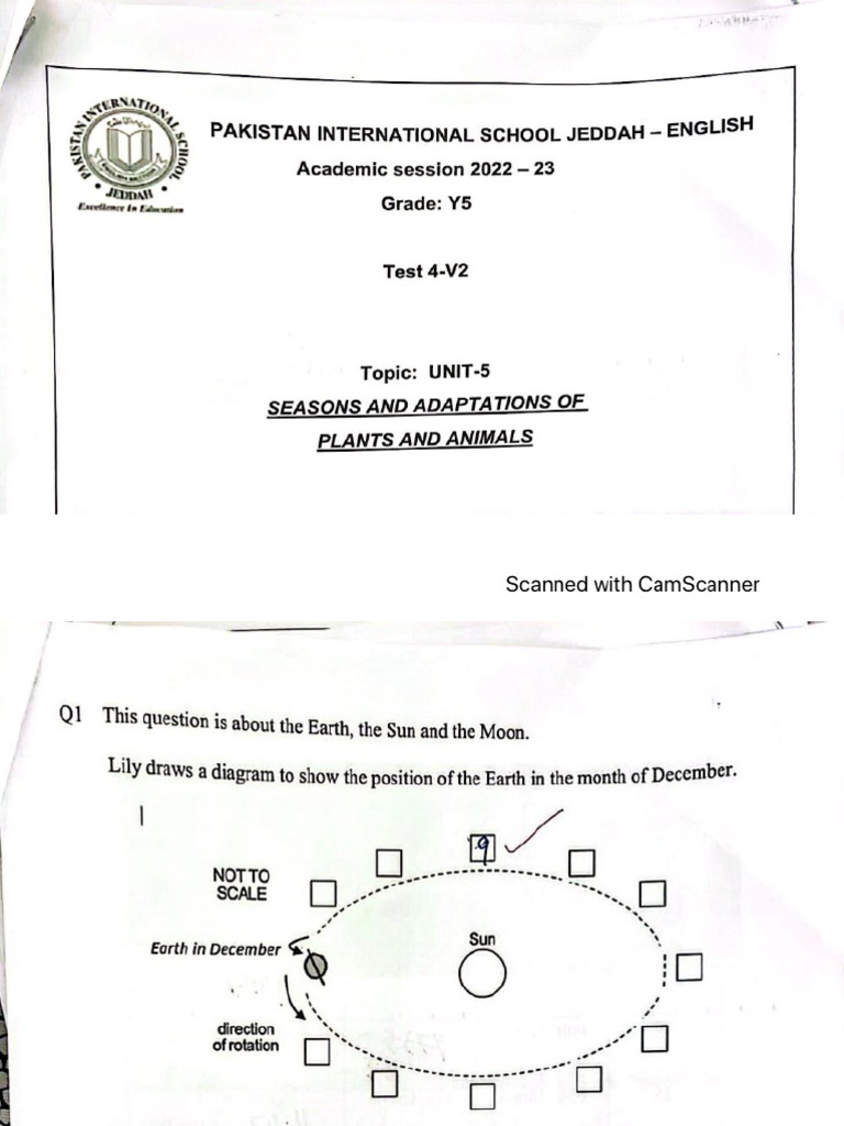 Science Test 4 Variant 1 and 2 | PDF