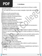 CH 11 Oscillations Notes Class 11 | PDF