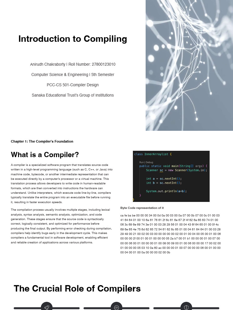 Compiling 27800123010 AnirudhChakraborty | PDF | Compiler | Parsing