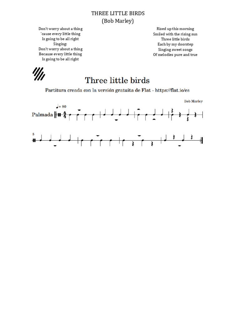 Three Little Birds Lyrics Summary | PDF