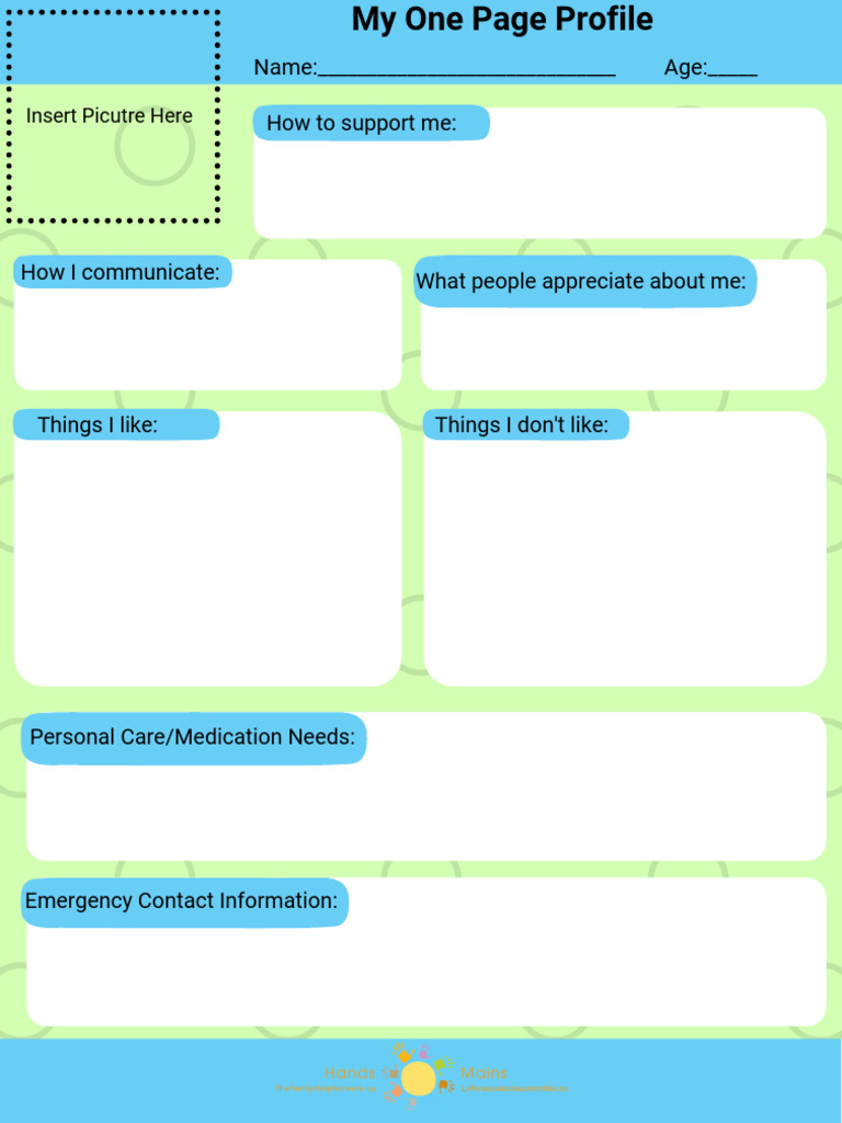 One Page Profile Template English | PDF