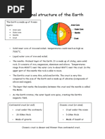 Earths Structure Notes ICSE Class9 | PDF | Applied And ...