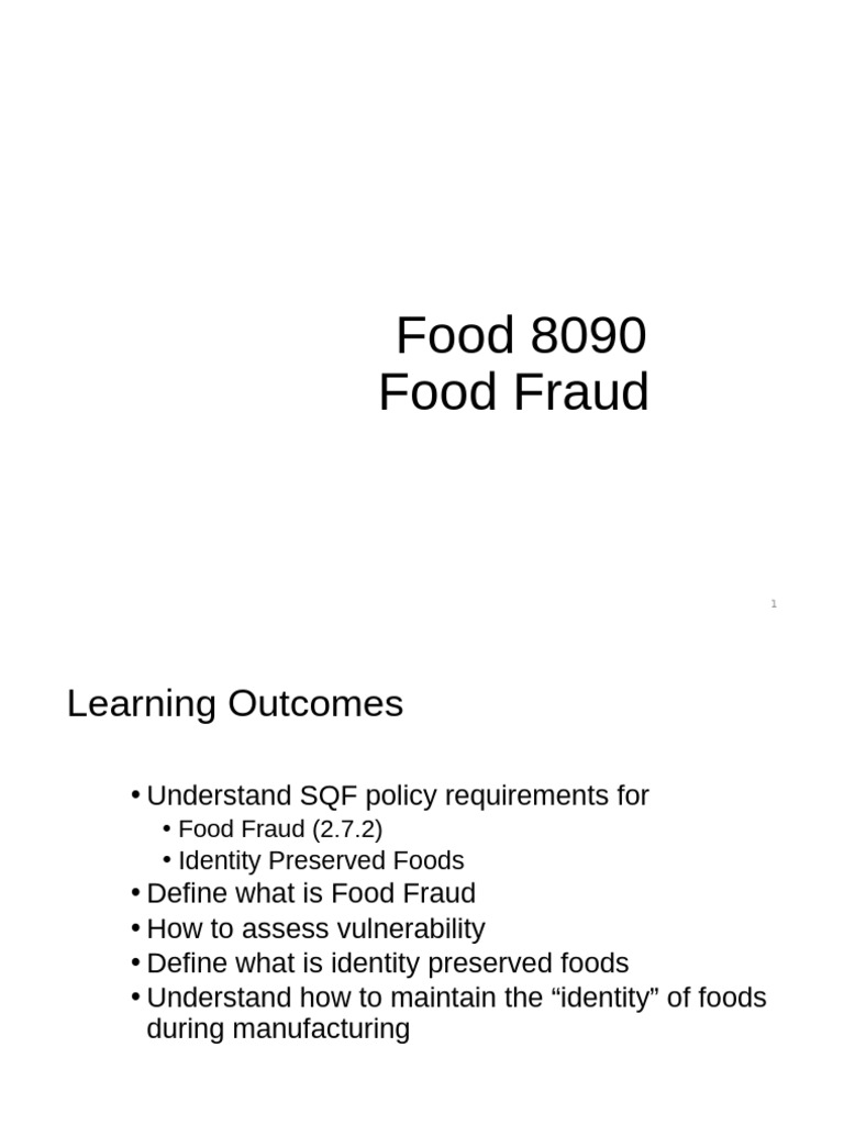 Week 12 Food 8090 - Food Fraud | PDF | Olive Oil | Fraud
