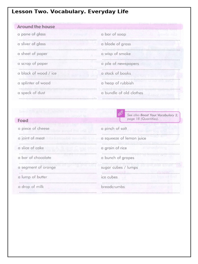 Lesson 2. Vocabulary | PDF