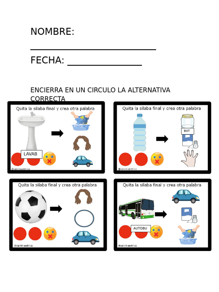 Actividad Silaba Final | PDF