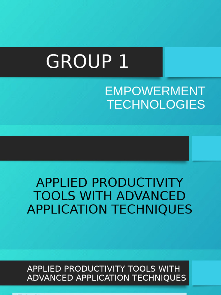 Productivity Tools Emtech | PDF | Hyperlink | Microsoft Word