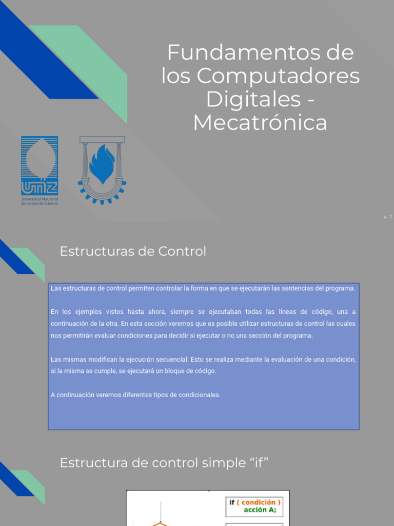 Unidad 3 - Estructuras Selectivas | PDF | Flujo de control | Programa ...
