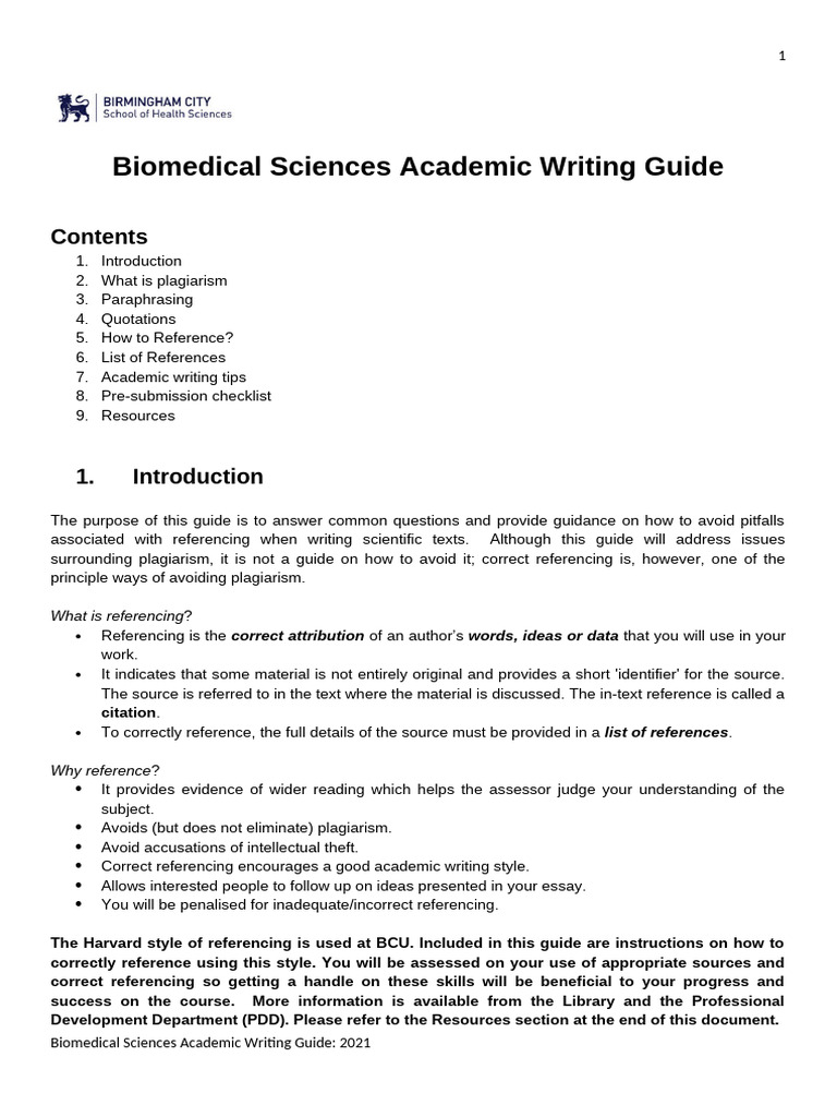 Biomedical Sciences Academic Writing Guide: Correct Attribution Words ...