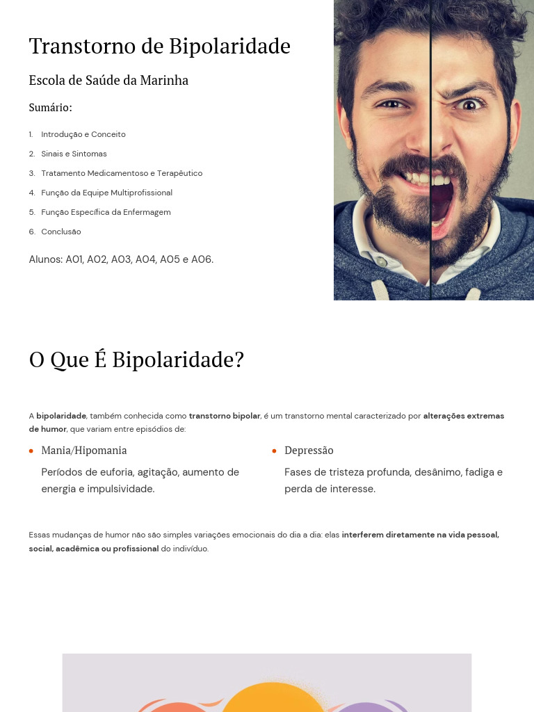 Transtorno de Bipolaridade | PDF | Depressão | Mania