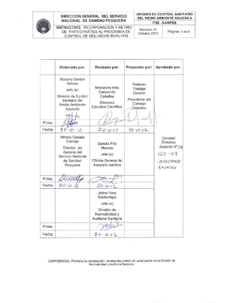 Instruc IT02 SANIPES Incorporac y Retiro de Particip Al Programa ...