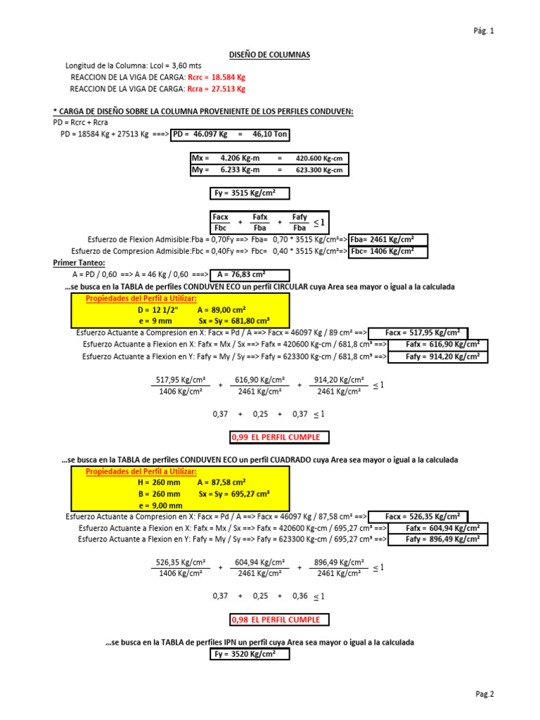 Columnas - Planta de Entrepiso - Asd | PDF