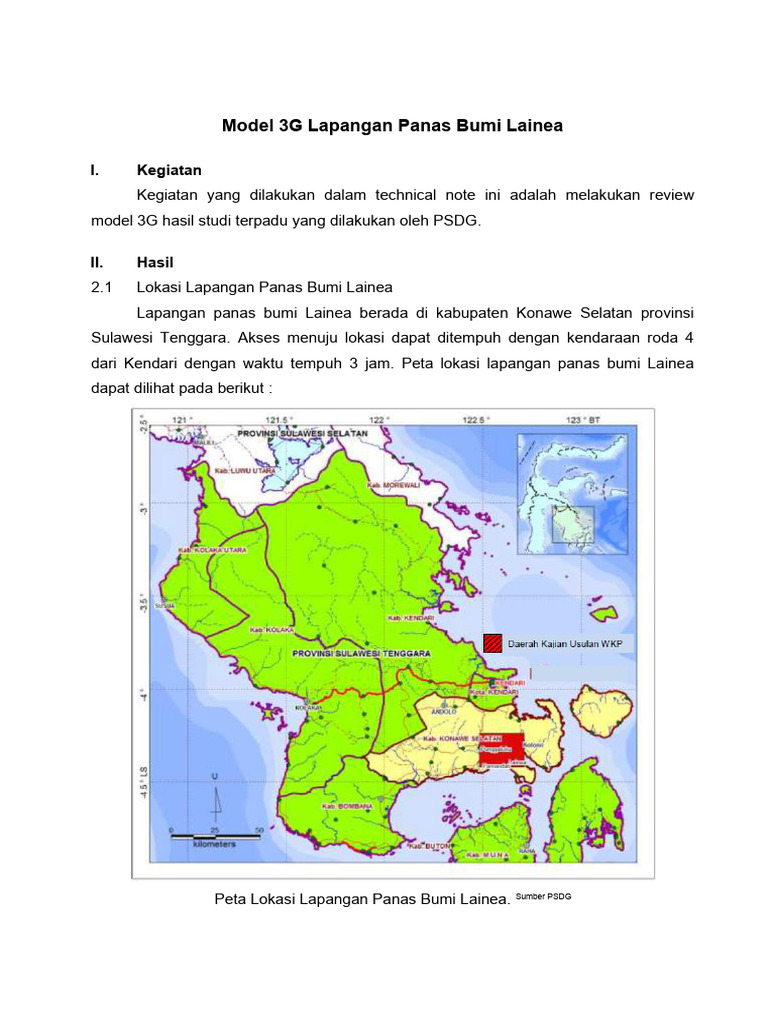 Model 3G Lapangan Panas Bumi Lainea | PDF