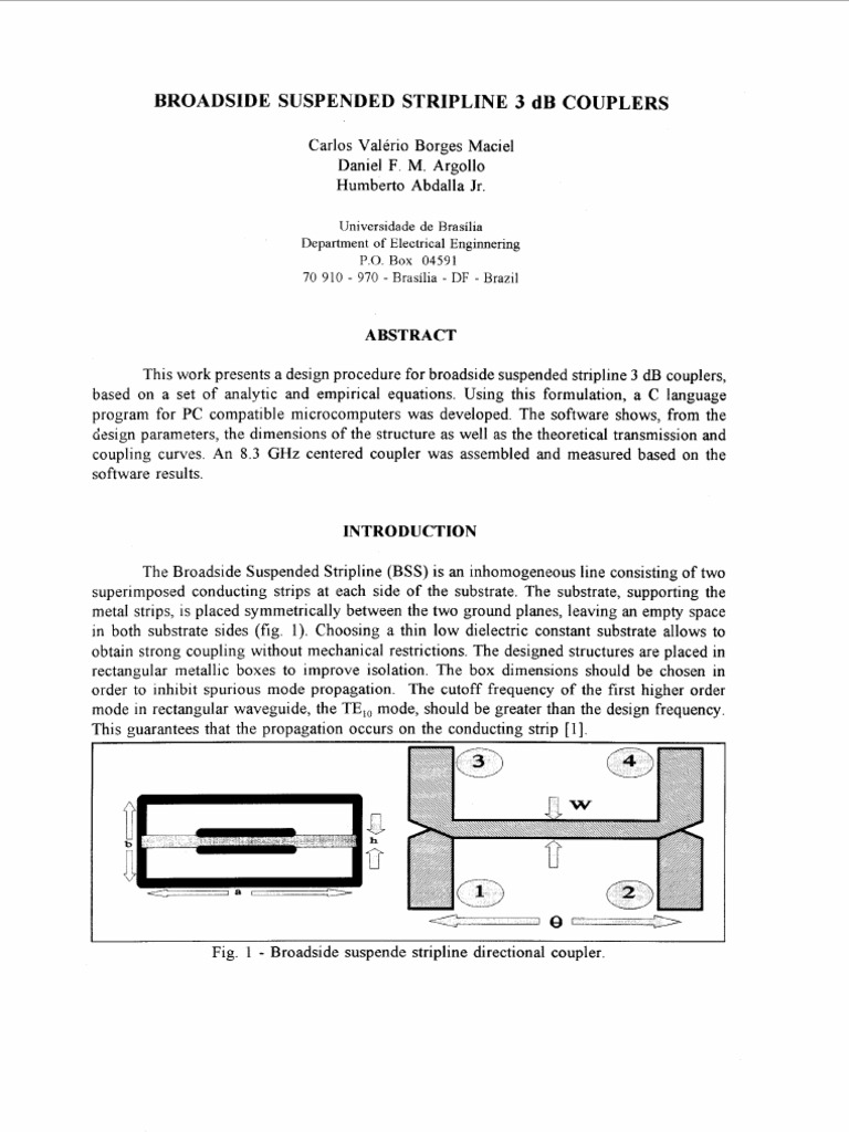 Design of 3 dB Broadside Couplers | PDF | Dielectric ...