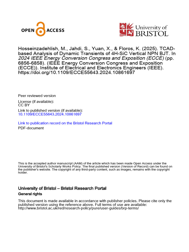 TCAD Analysis of 4H-SiC NPN BJT Transients | PDF | Bipolar Junction ...