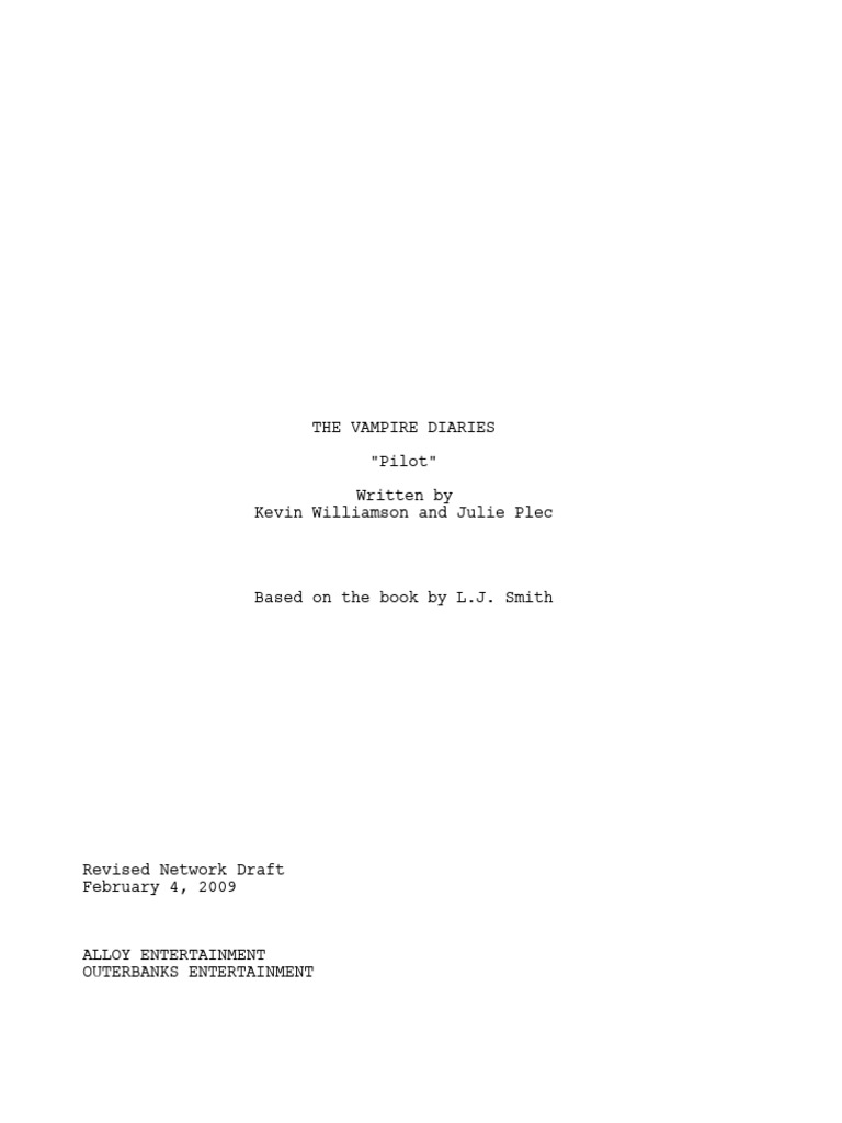 Vampire Diaries 1x01 - Pilot Copy | PDF