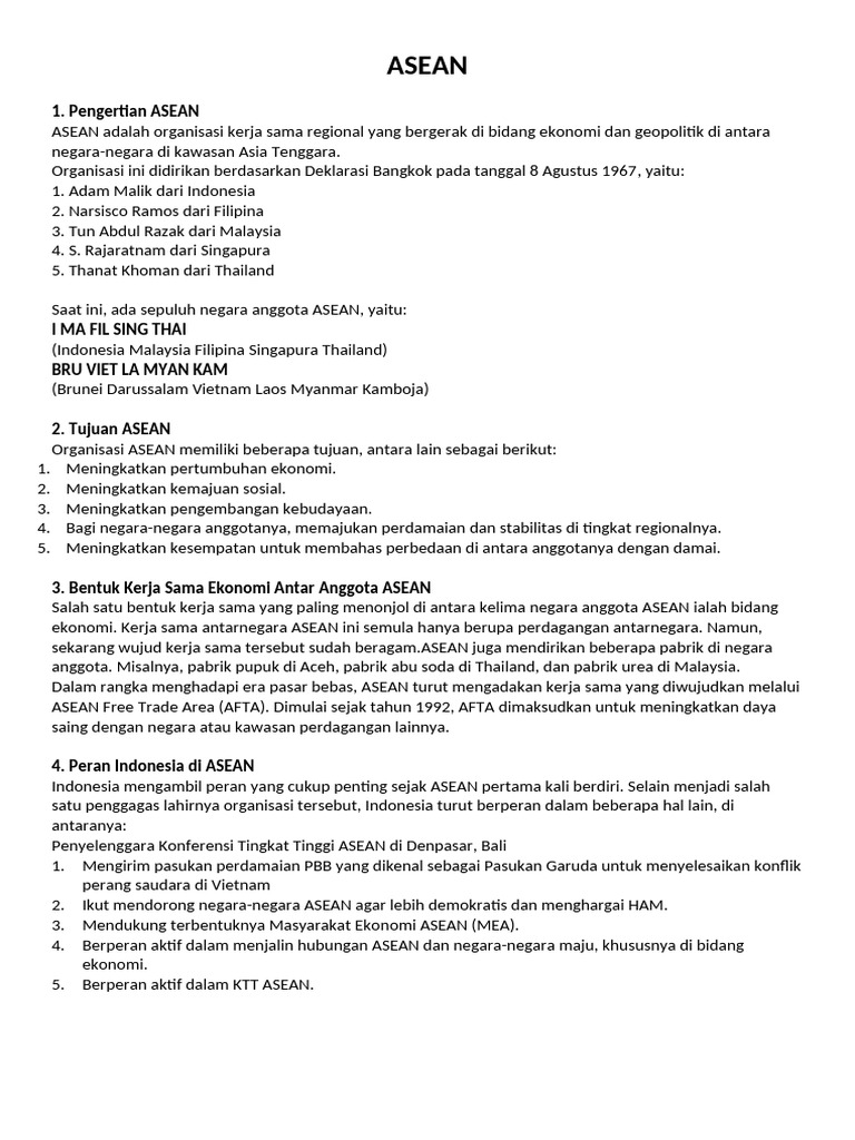 Asean | PDF