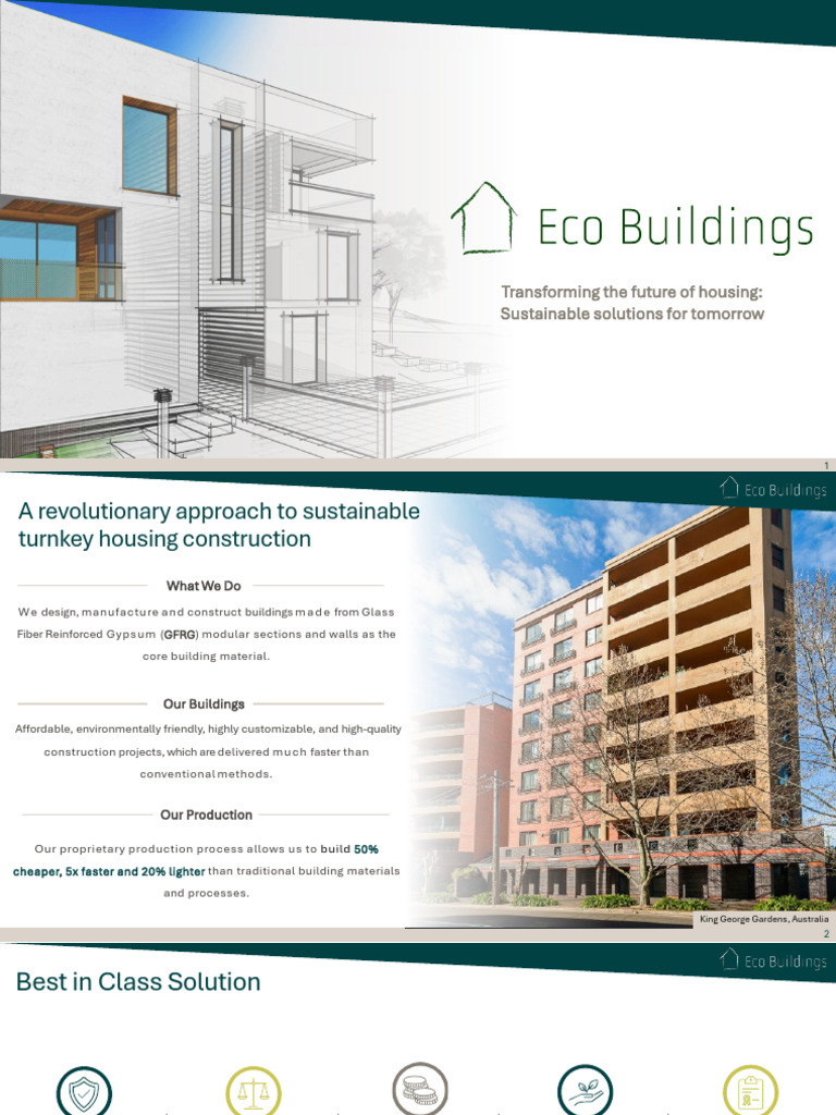 Sustainable GFRG Housing Solutions | PDF | Building Materials | Concrete