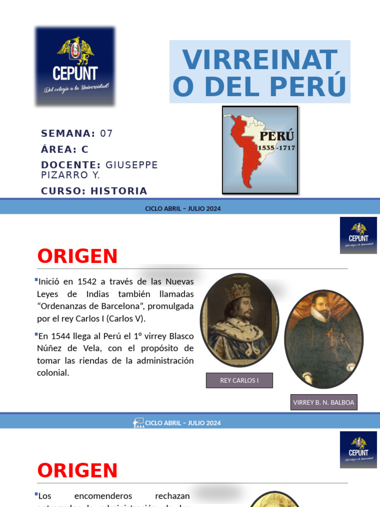 Historia del Virreinato del Perú 1542-1700 | PDF | Nueva españa ...