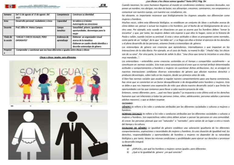 Material III Bim. DPCC 2do Grado 2025 Parte 2 | PDF | Mujer | Sociedad
