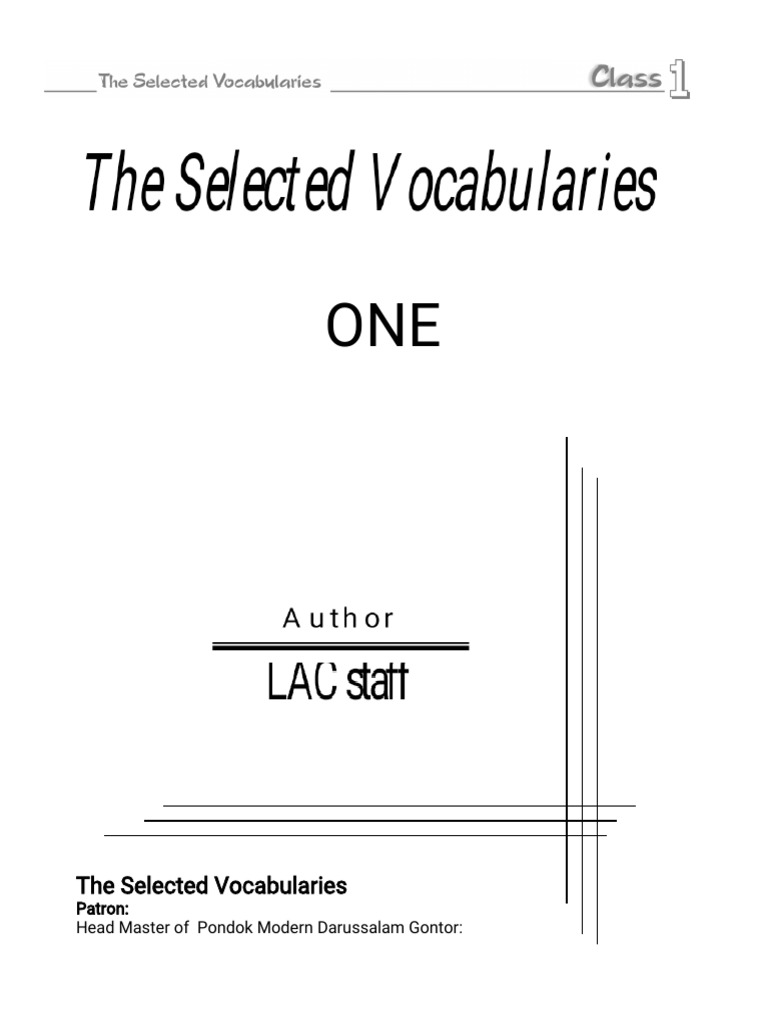 Selected Vocabs 1 | PDF