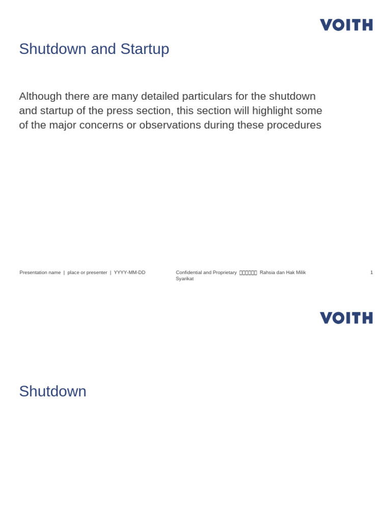 Shutdown and Startup Procedures Guide | PDF | Mechanical Engineering