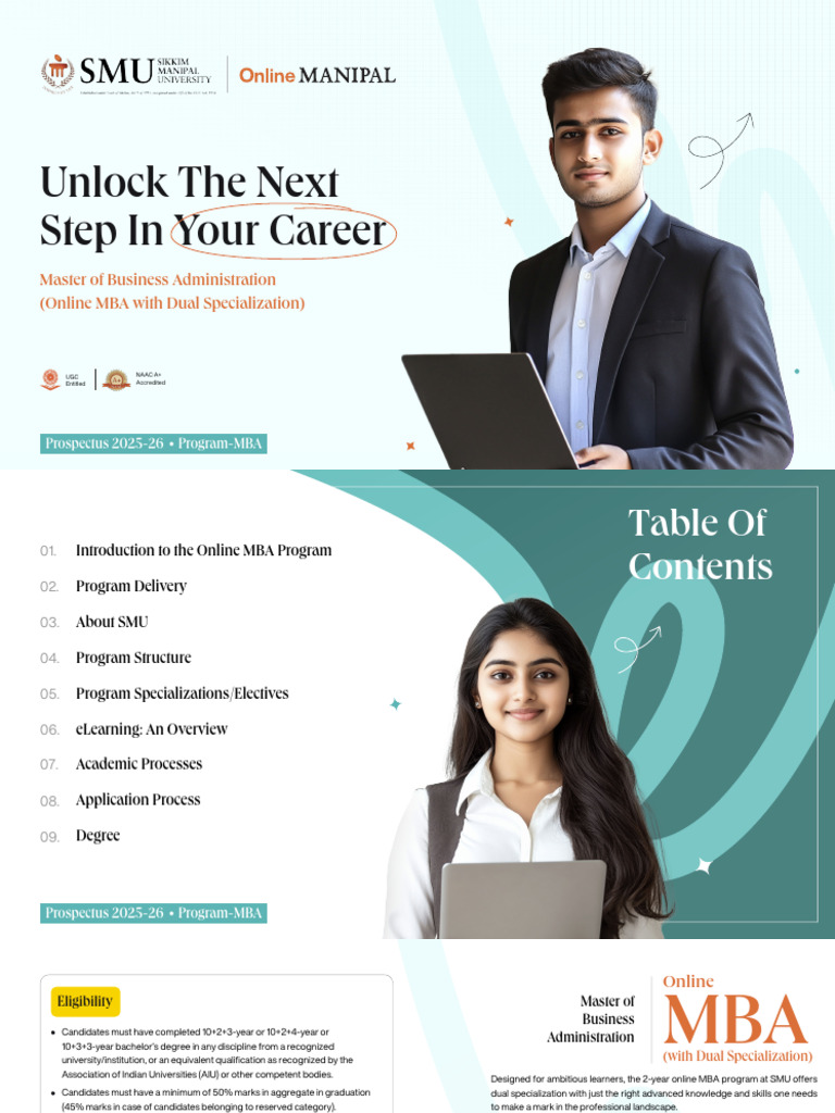 Online MBA Dual Specialization Prospectus | PDF | Master Of Business ...