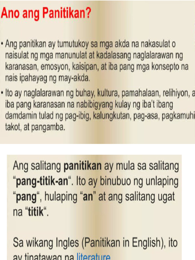 Panitikan PPT 1 | PDF