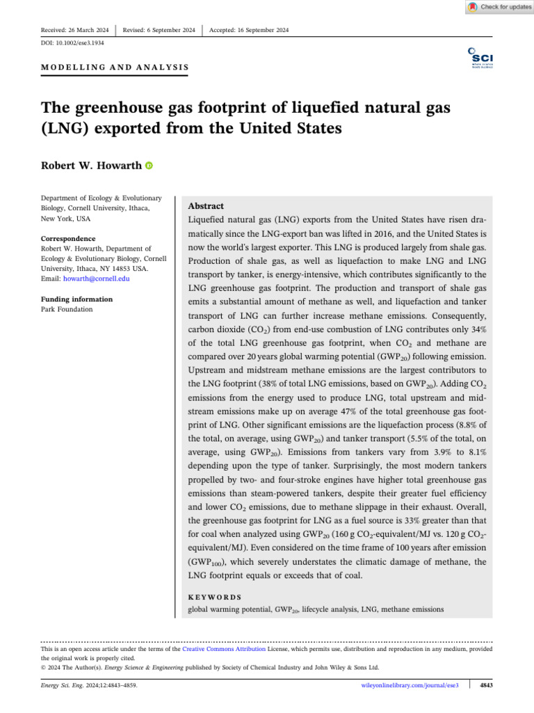 Energy Science Engineering - 2024 - Howarth - The Greenhouse Gas ...