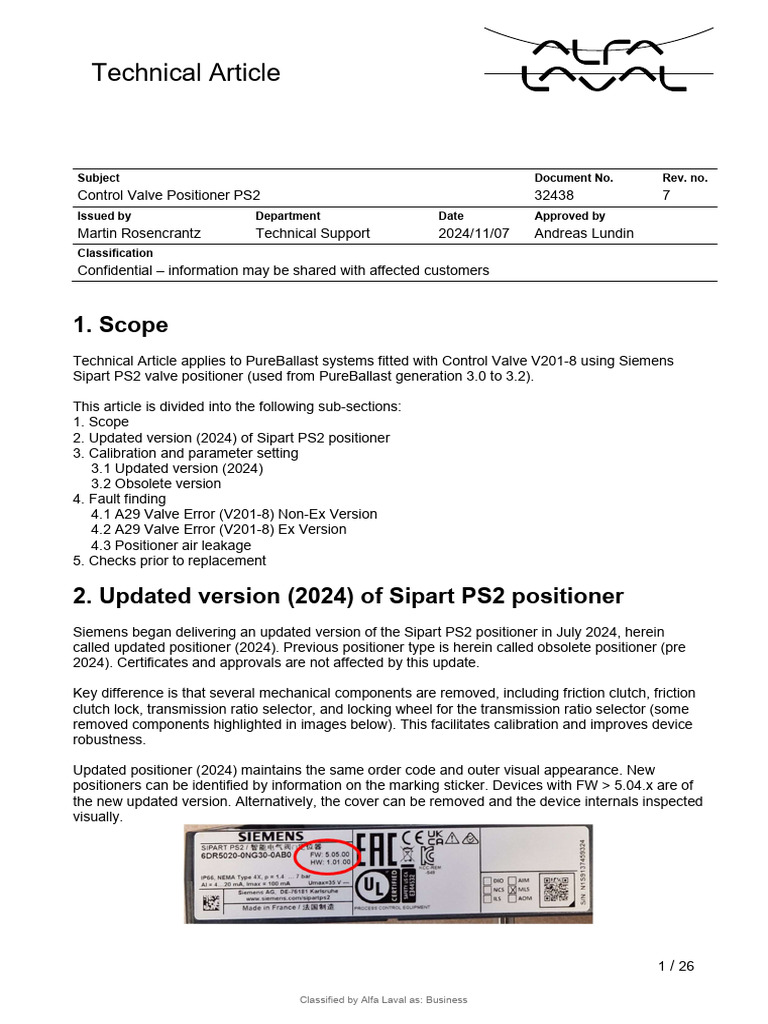 Control Valve - PS2 Actuator Adjustment PB3 - 250810 - 125654 | PDF | Valve | Switch