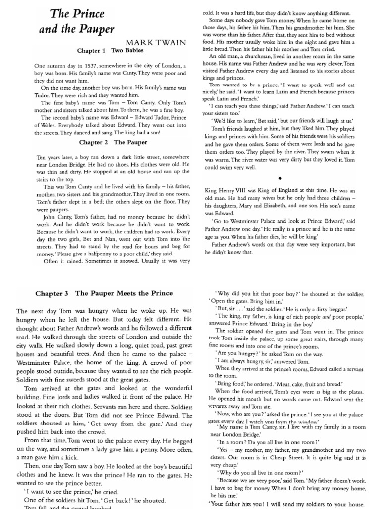 The Prince and The Pauper | PDF