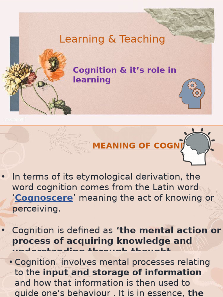 Cognition Unit - 2 Bullet 16 | PDF | Knowledge | Cognition