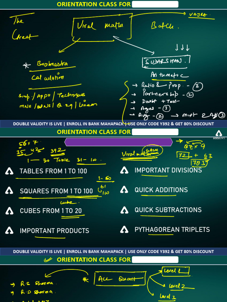 002 Orientation Class For Sudarshan The Viral Maths Quants Foundation ...