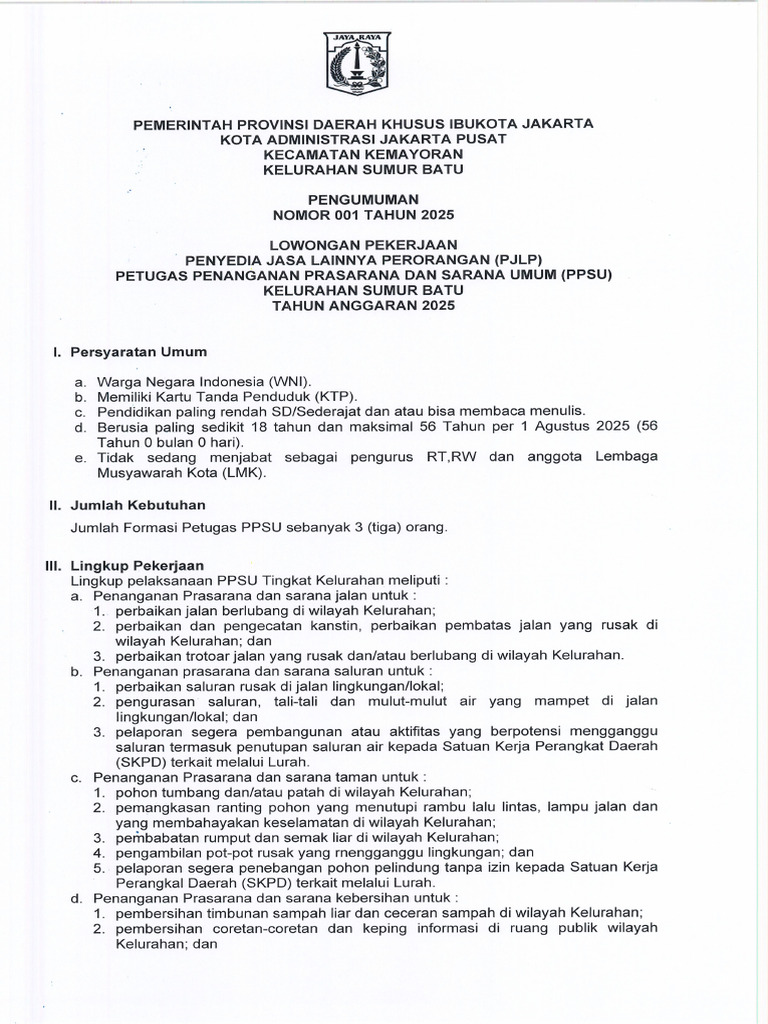 Ppsu Sumur Batu 3 | PDF