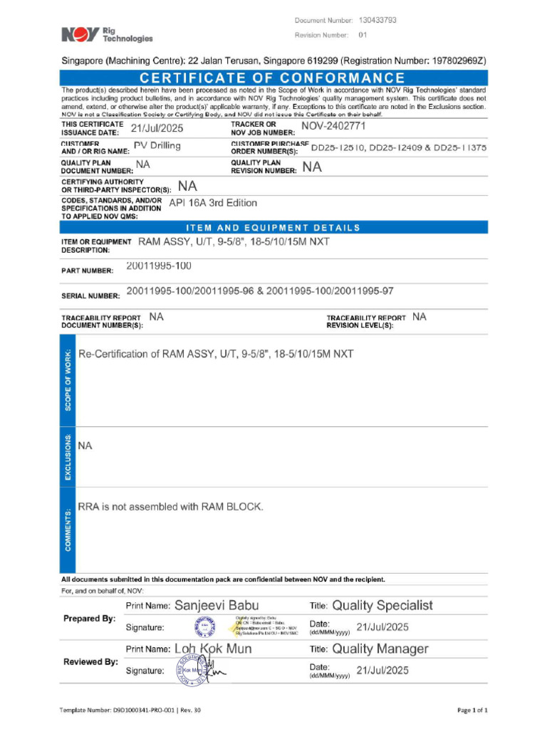 9-5-8 Fixed Casing Ram | PDF